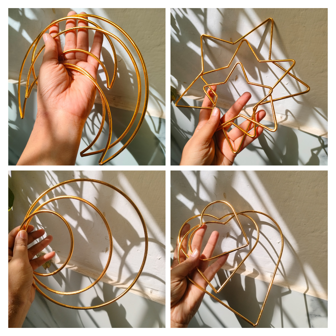 Suncatcher Frames Golden - Premium quality | Star | Moon | Heart | Rin ...