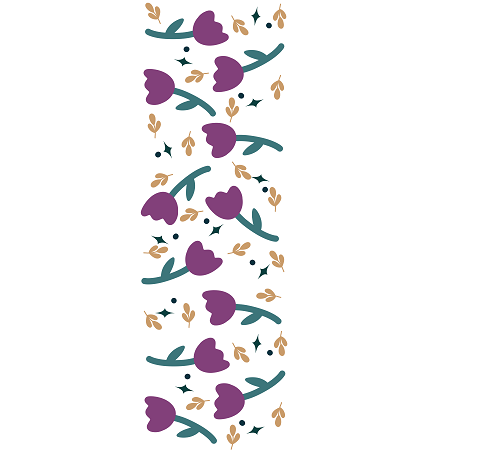 Book Mark Sticker - Purple Flowers – The Crimson Store