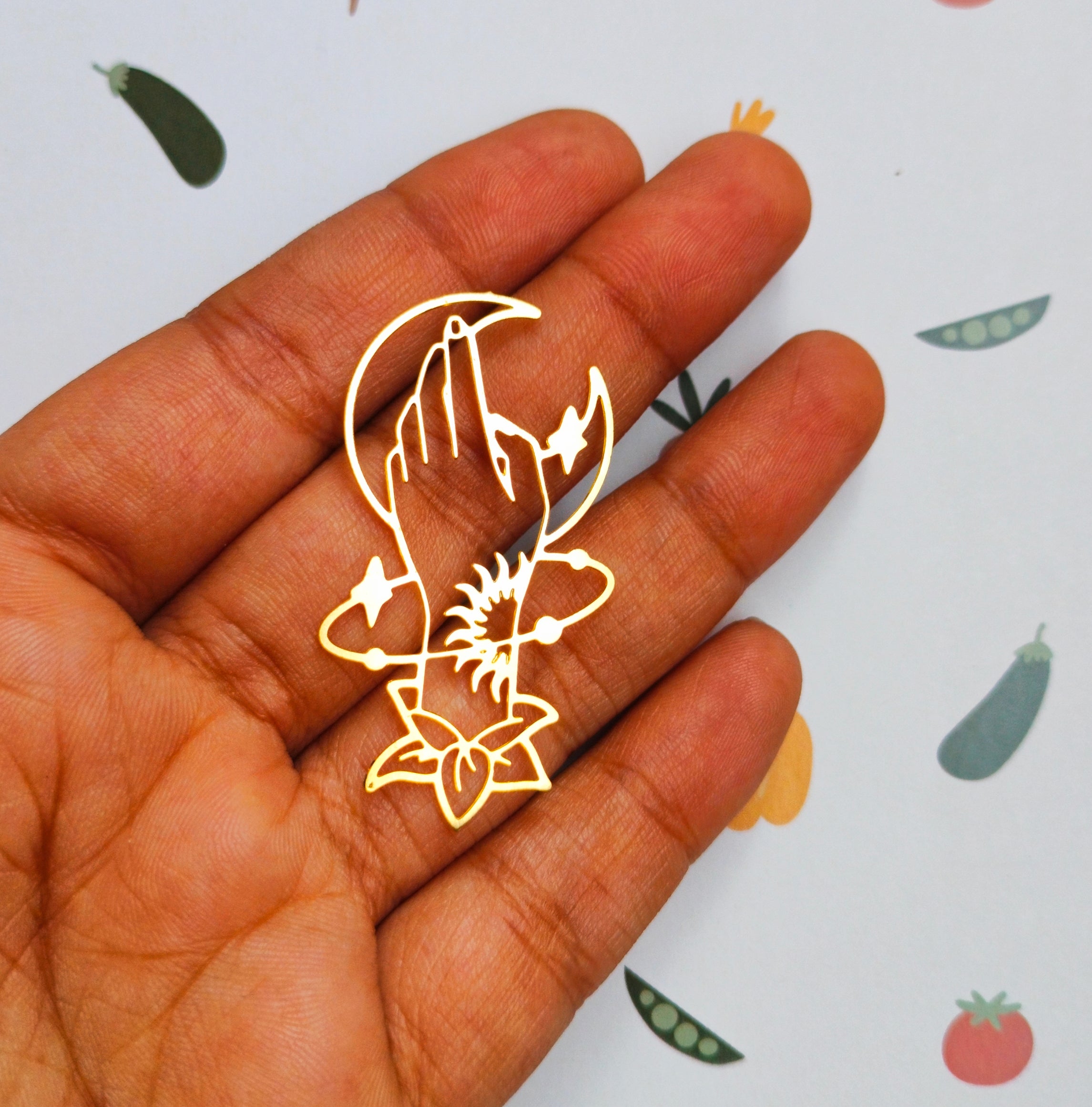 Brass Celestial Hand Charm – The Crimson Store