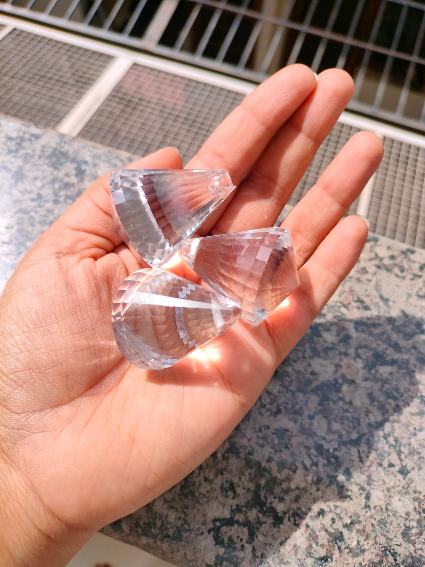 Cone Shaped Glass Crystal Drop 50 mm – The Crimson Store