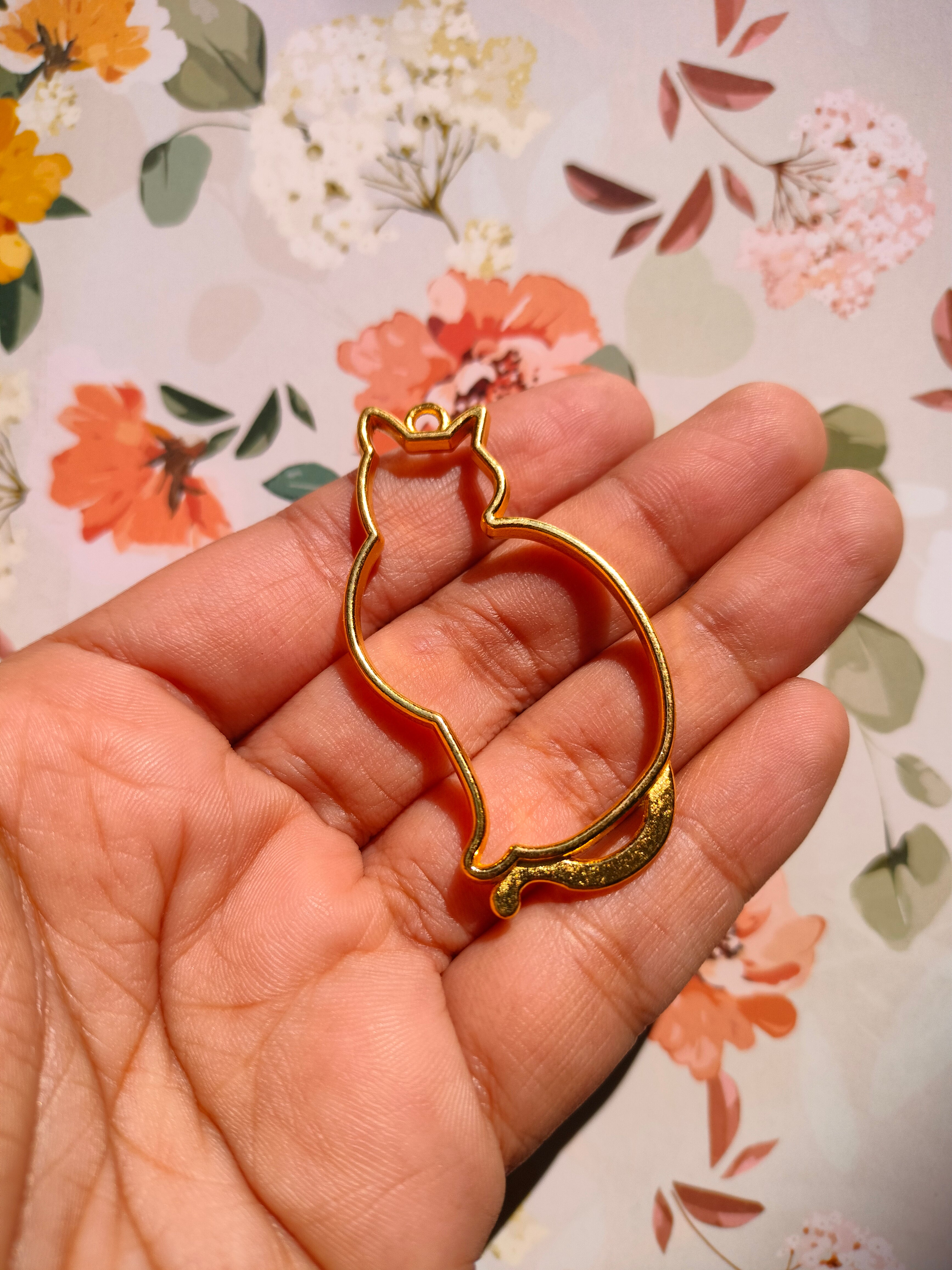 Large Cat Bezel | 53*27 mm |Pendant Charm| Resin Alloy Jewelry Making ...